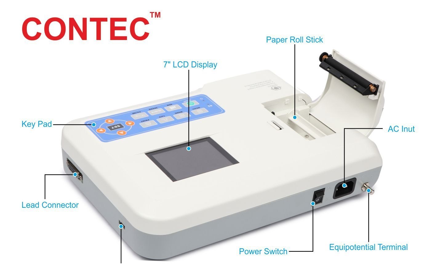Buy Contec ECG Machine 300G (3 Channel) @ 50% OFF - TenTabs