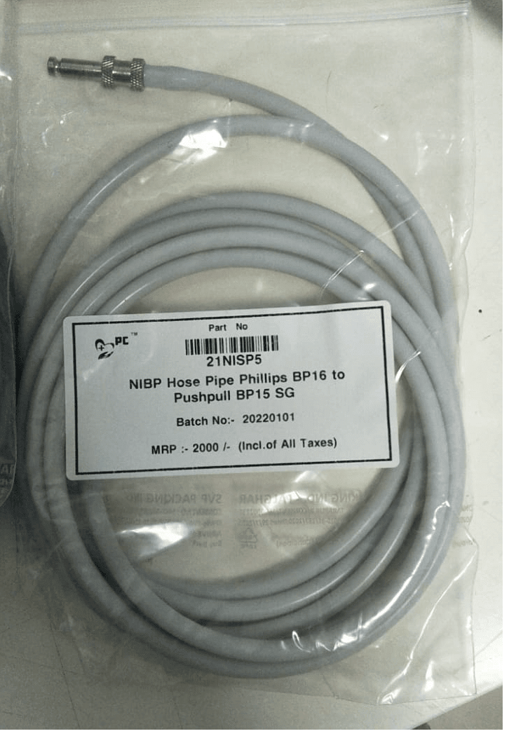 Buy NIBP Hose Pipe BP16 to Pushpull BP15 SG Online at Best Price - TenTabs